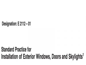 E2112 Exterior Windoor Installation Standard - Elite Safety Glass